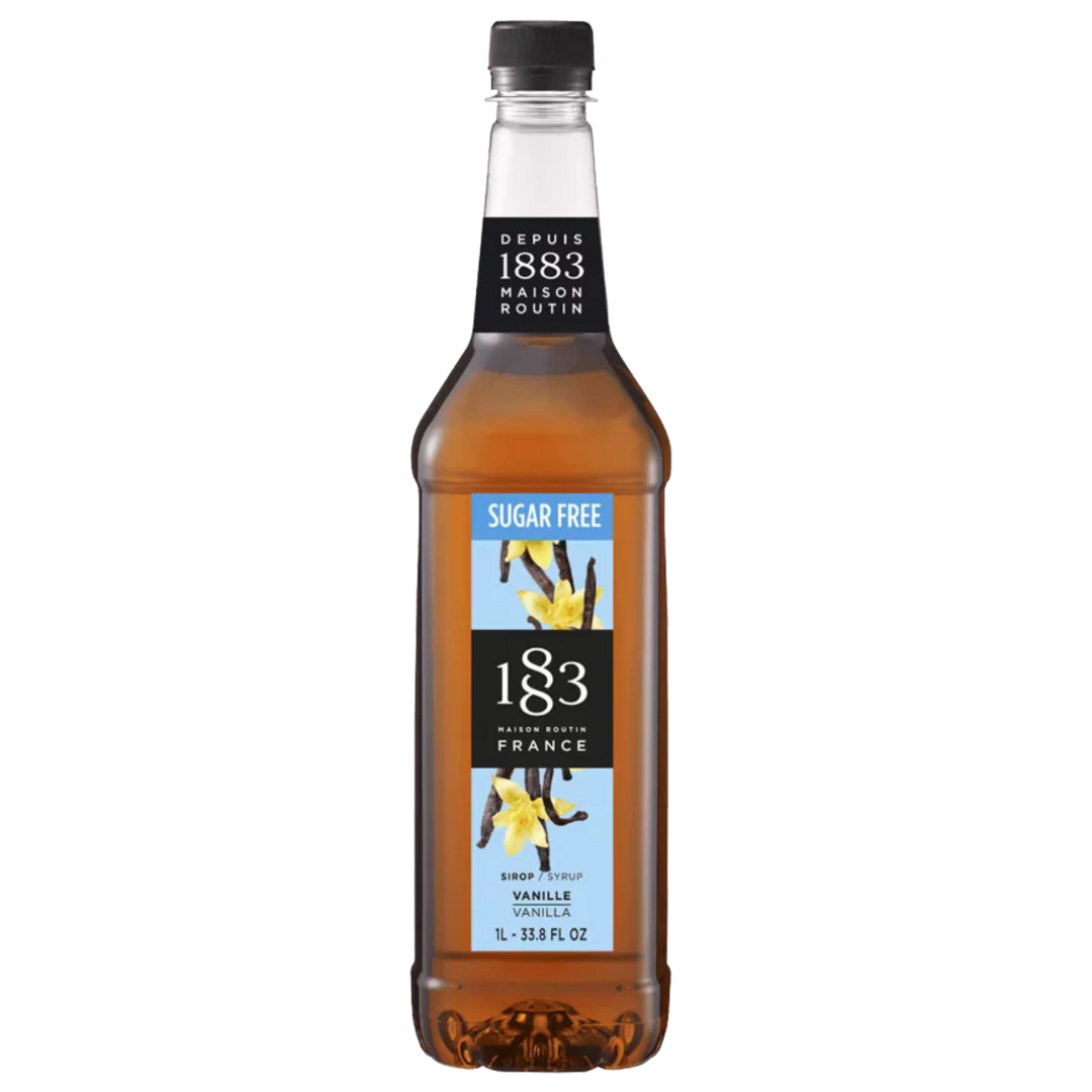 1883 Sugar Free Vanilla Syrup 1L Plastic Bottle – National Cappuccino